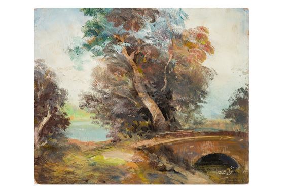 Fouad Tag | Tree in Landscape (1956) | MutualArt