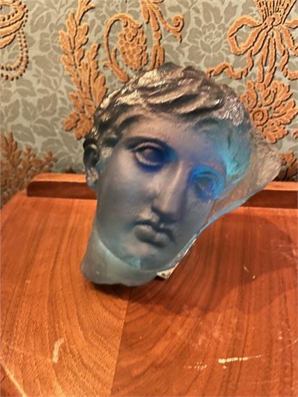 Daum Frères | Adonis head Blue crystal | MutualArt