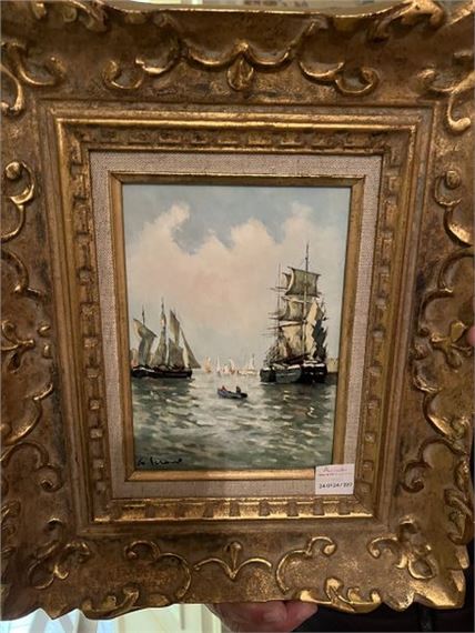 Georges Leroux | Exit from Honfleur harbor after Boudin | MutualArt