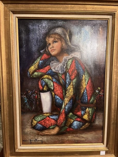 Pierre Manzone | Woman disguised as Harlequin | MutualArt