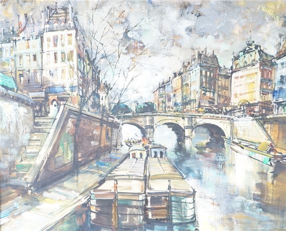 J. Warner | Parisian view of the Seine | MutualArt