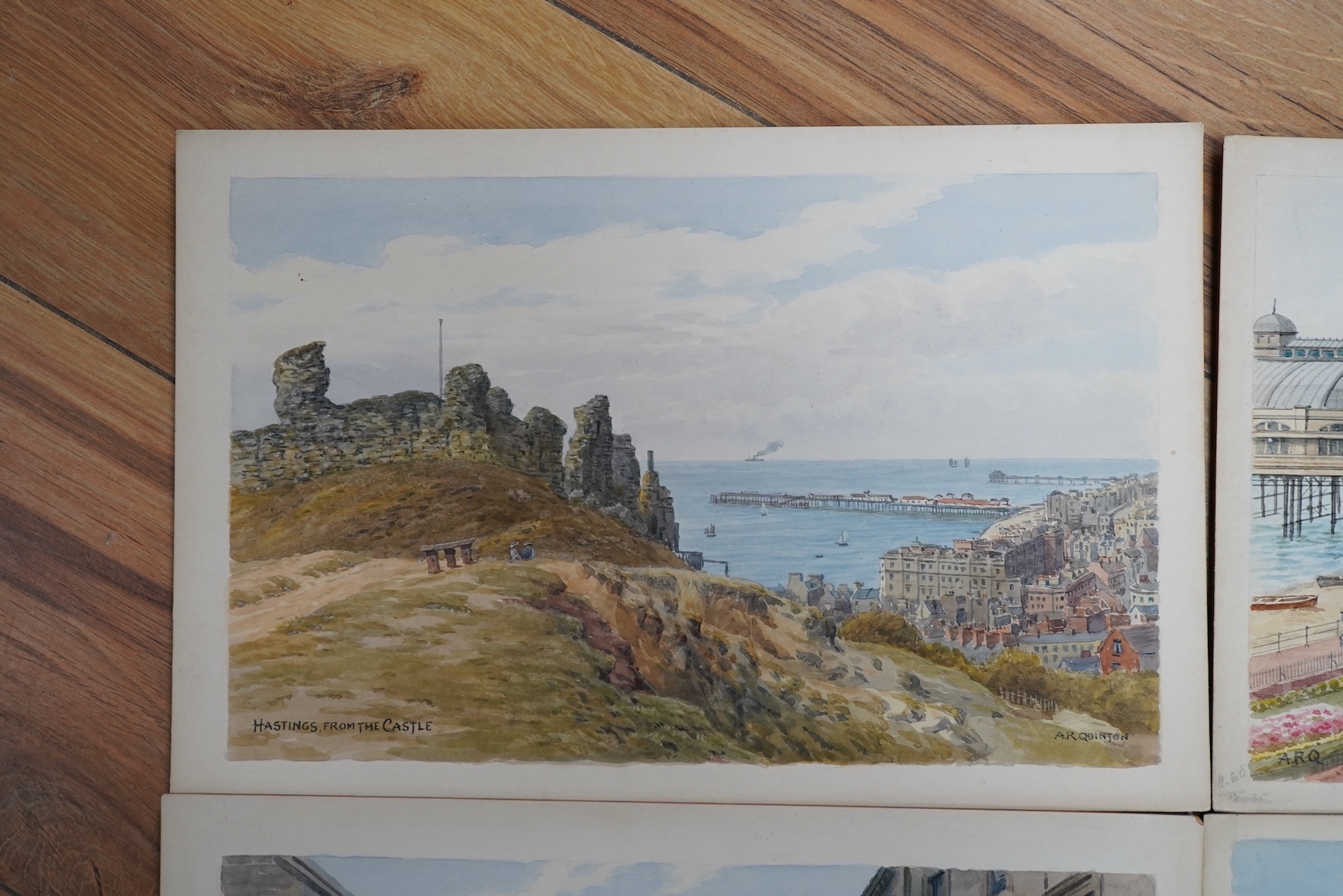 Alfred Robert Quinton | set of four original watercolours for postcard ...