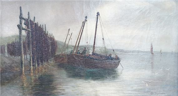 Alex Mortimer | ‘Drying the nets’ (86) | MutualArt