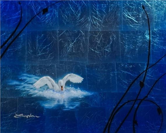 Patrick Guyton | Swan Entering The Water | MutualArt