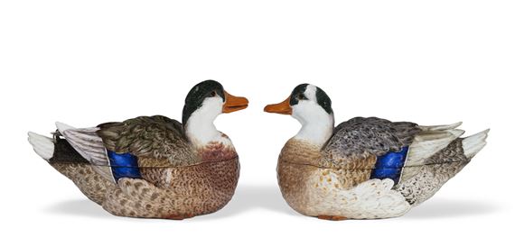 Johann Friedrich Lück | TWO MEISSEN PORCELAIN DUCK TUREENS AND COVERS ...