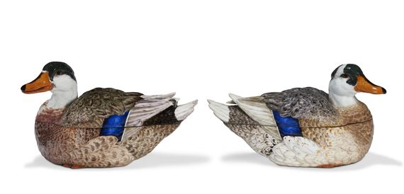 Johann Friedrich Lück | TWO MEISSEN PORCELAIN DUCK TUREENS AND COVERS ...
