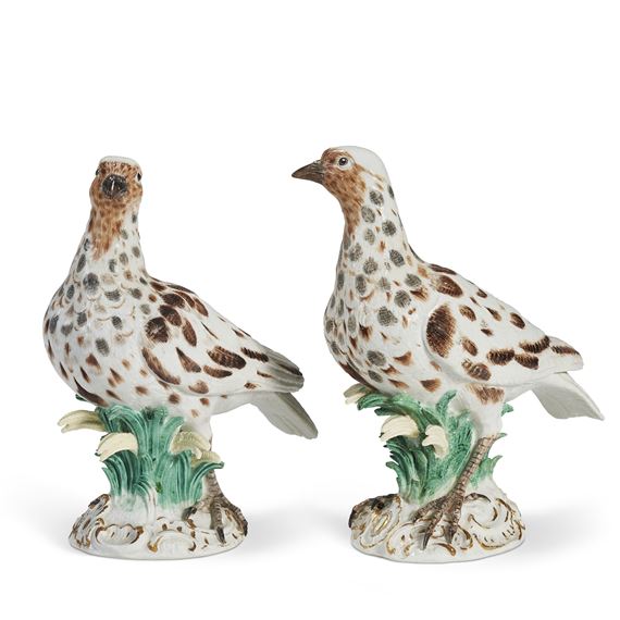 Johann Joachim Kändler | A PAIR OF MEISSEN PORCELAIN MODELS OF BIRDS ...