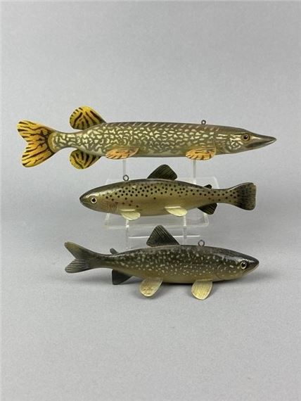 Marcel Meloche | 3 Marcel Meloche Fish Spearing Decoys | MutualArt