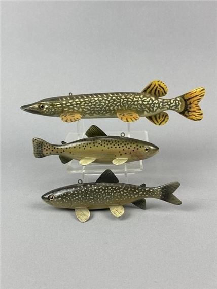 Marcel Meloche | 3 Marcel Meloche Fish Spearing Decoys | MutualArt
