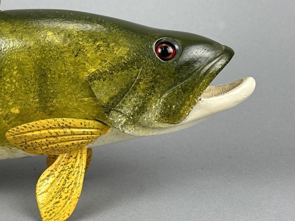 Carl Christiansen | Carl Christiansen Hand Carved Small Mouth Bass ...