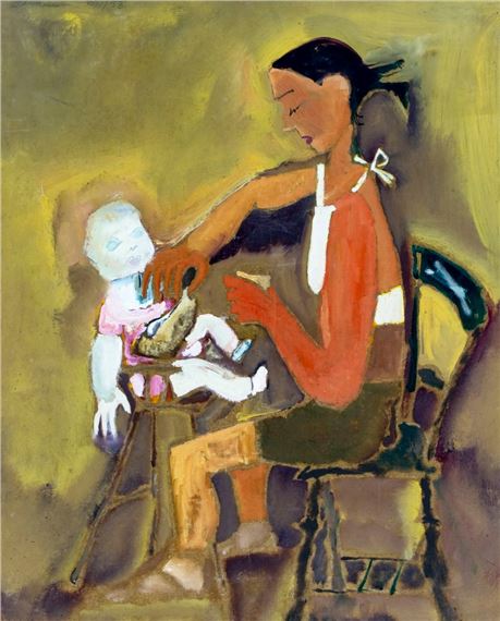 Sterling Boyd Strauser | Mother and Child (1958) | MutualArt