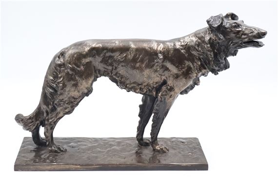 Walter Gebler | A bronze sculpture of a borzoi dog (1915) | MutualArt