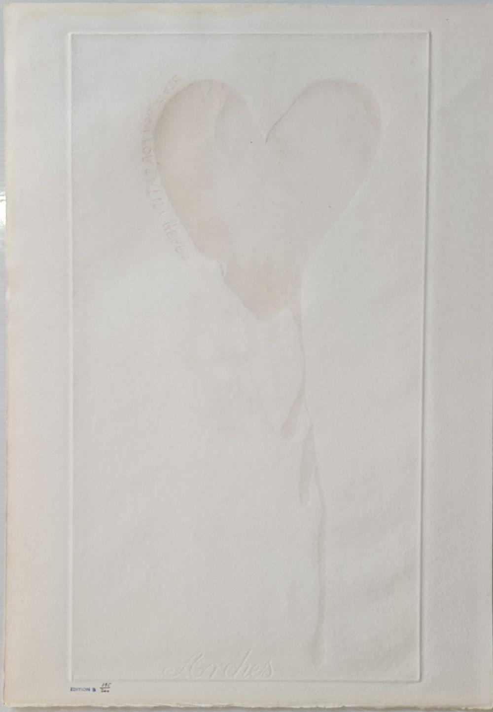 Jim Dine | Jim Dine - Red Design for Satin Heart (1968) | MutualArt