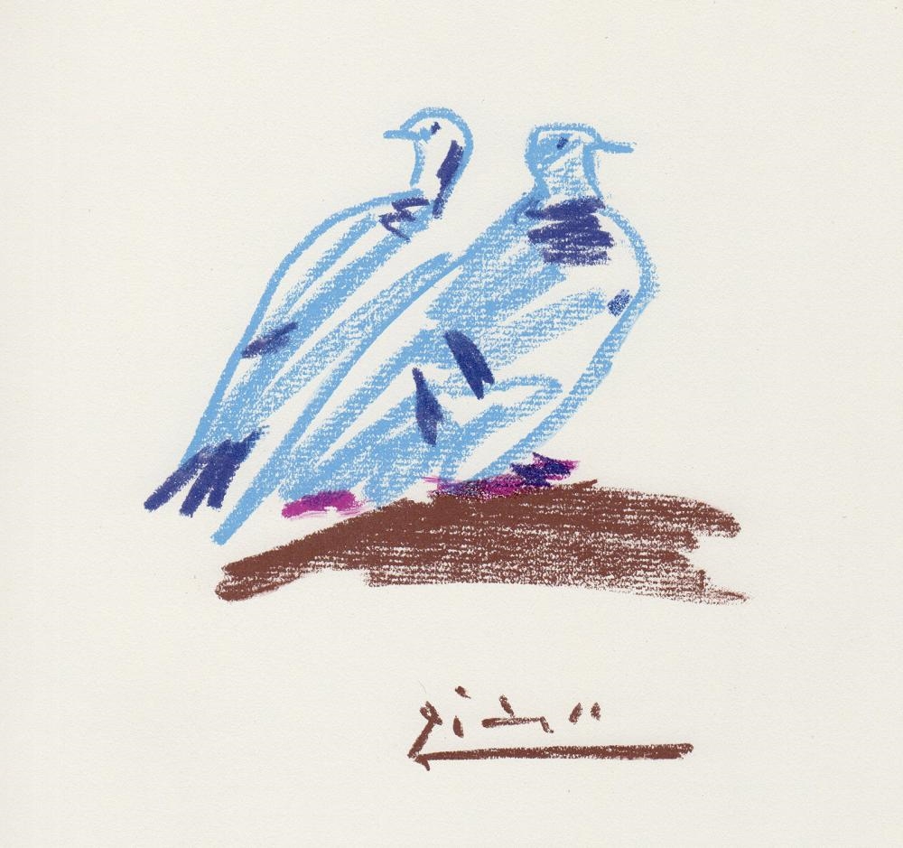 Pablo Picasso | Two Doves (1968) | MutualArt