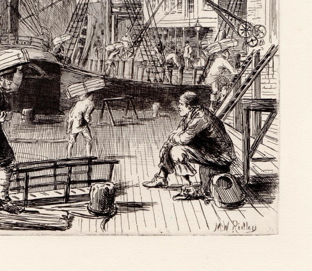 Matthew White Ridley | The Orange Wharf, London Bridge. (1873) | MutualArt