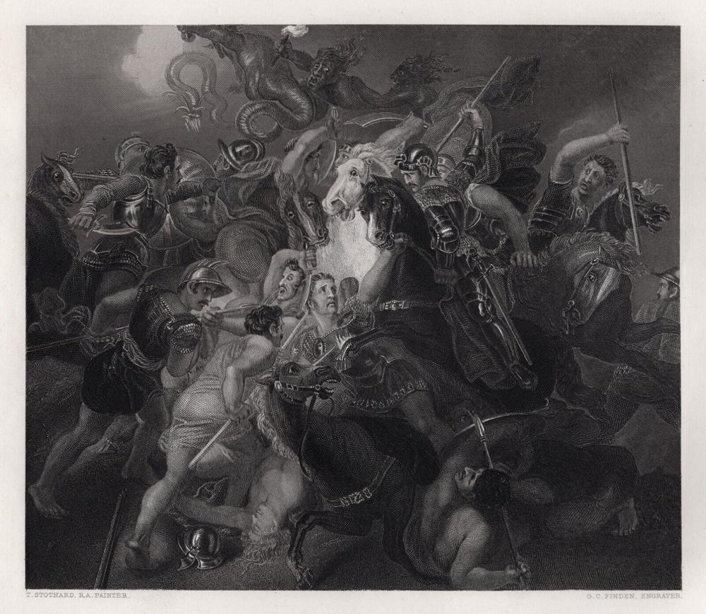 Thomas Stothard | A Mythological Battle (1853) | MutualArt