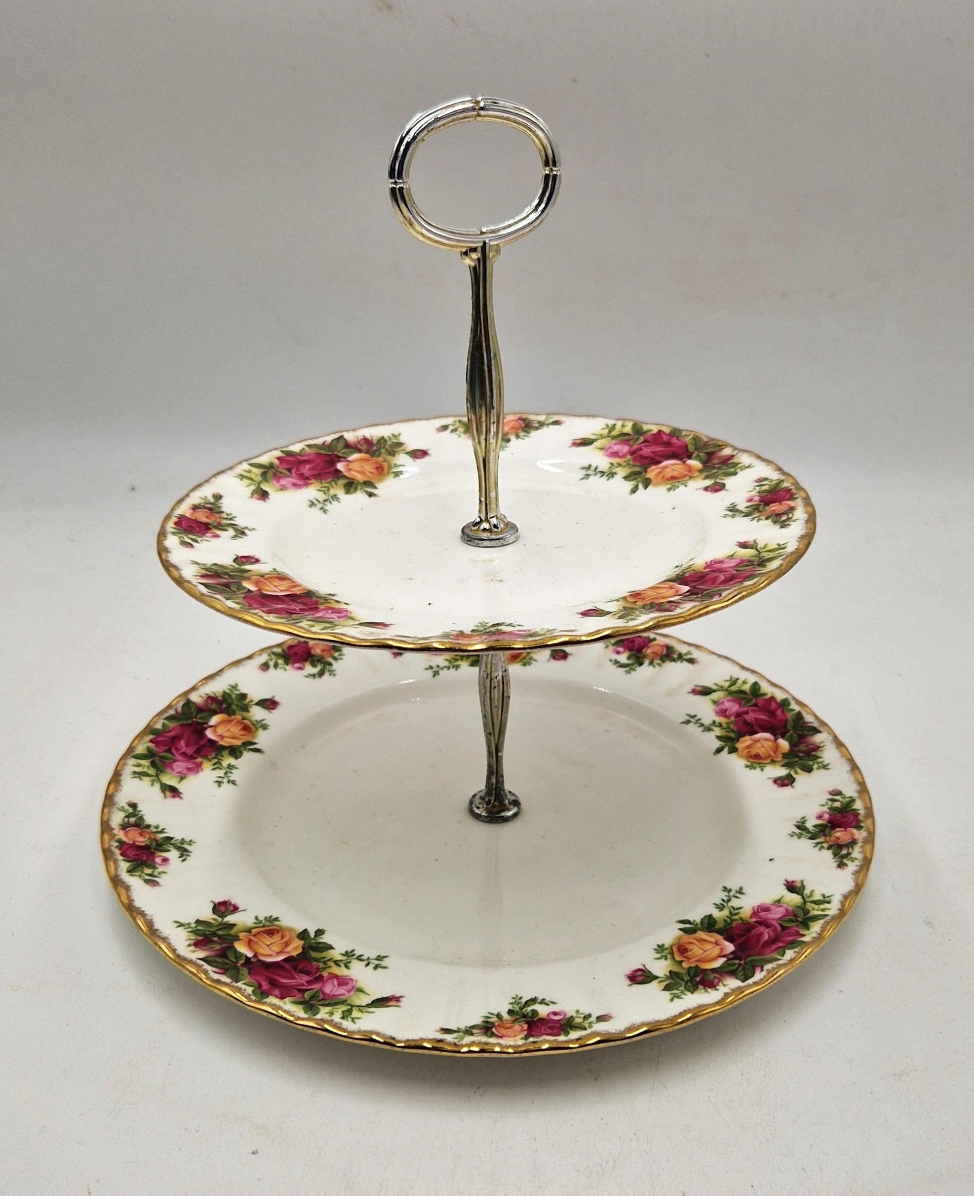 Royal Albert | ROYAL ALBERT CHINA TWO TIER CAKE STAND IN THE OLD ...