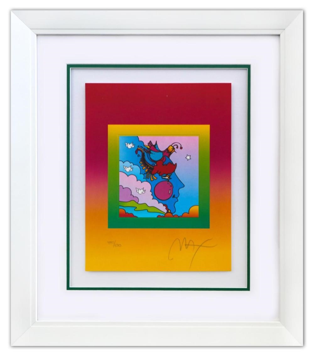 Peter Max | Peter Max- Original Lithograph Woodstock Profile on Blends ...