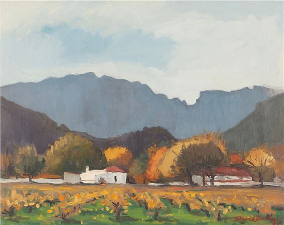 David Johannes Botha | HOUSES BENEATH MOUNTAINS (1955) | MutualArt
