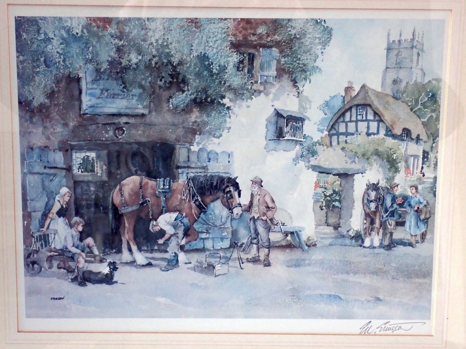 Eric R. Sturgeon | E R Sturgeon - pair of prints The Farrier and The ...