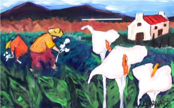 Lynette Barnard | FLOWER FARMERS IN THE FIELD | MutualArt