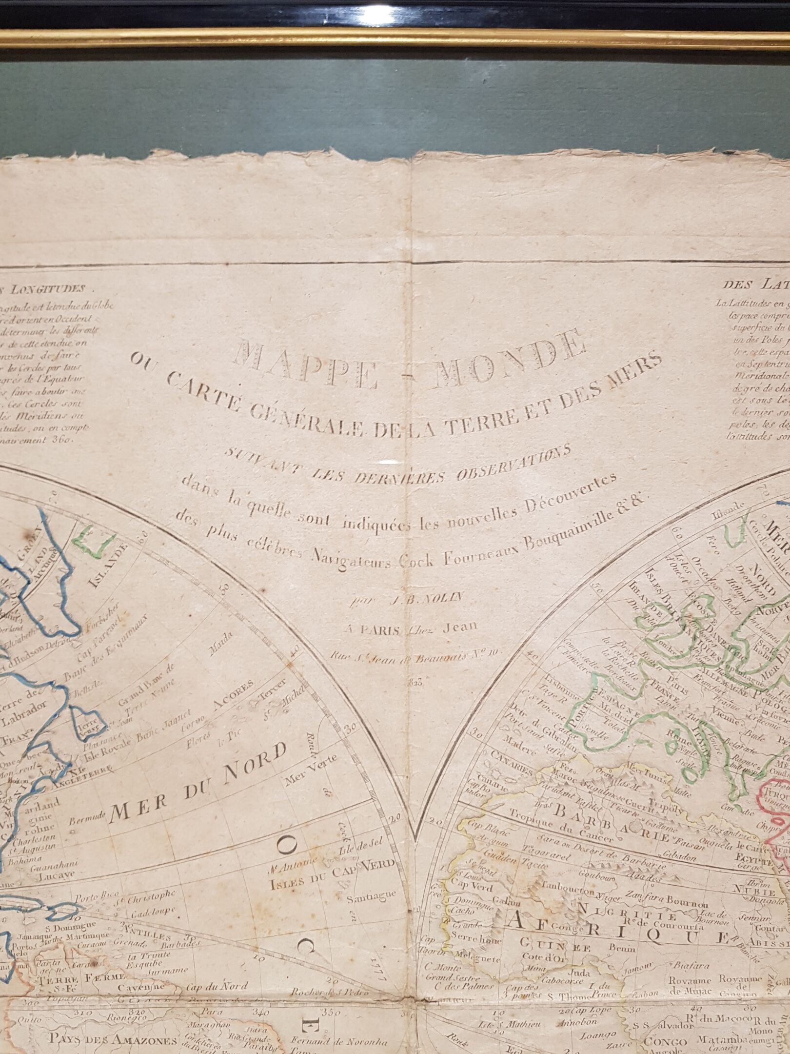 Monde | Mappe-monde ou carte générale de la terre et des mers par JB NOLIN à Paris | MutualArt