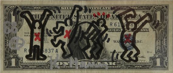Keith Haring | One Dollar Bill | MutualArt
