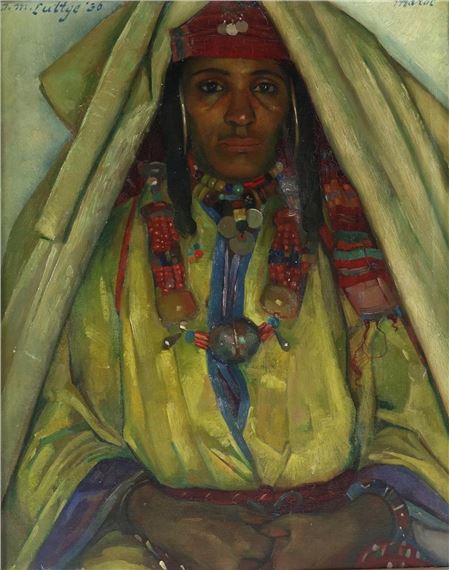 Jacob Martinus Luttge | Portret van een Berbersevrouw (1936) | MutualArt