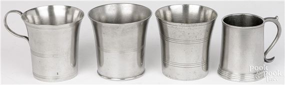 B. Ward | American pewter beakers and mug | MutualArt