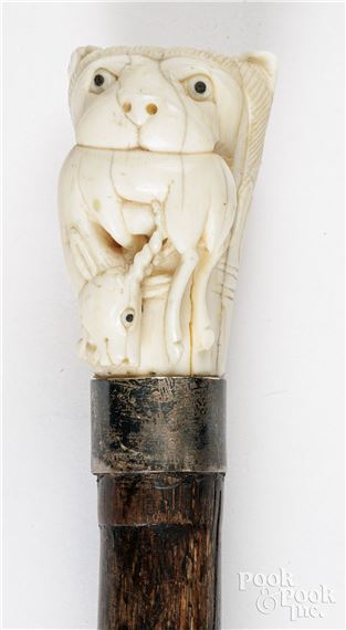 Stick | British ivory lion walking stick | MutualArt