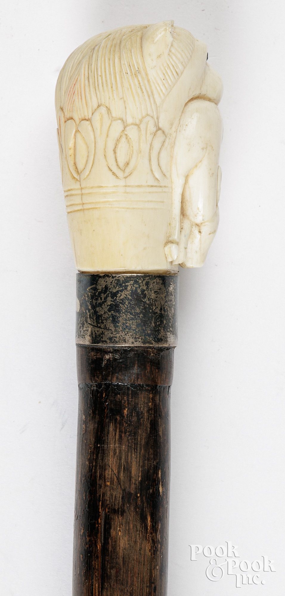 Stick | British ivory lion walking stick | MutualArt