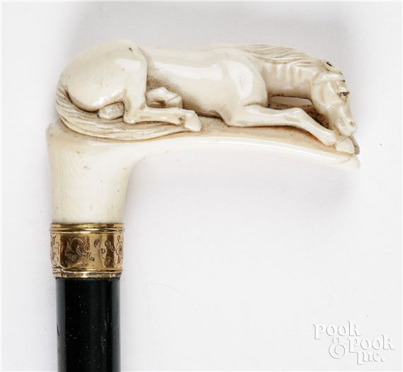 Stick | Ivory horse walking stick | MutualArt