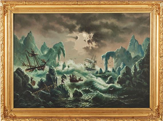 Johan August Moberg | Skeppsbrott (1892) | MutualArt
