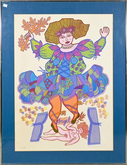 Barbara Hanrahan | Girl with a Cat (1988) | MutualArt