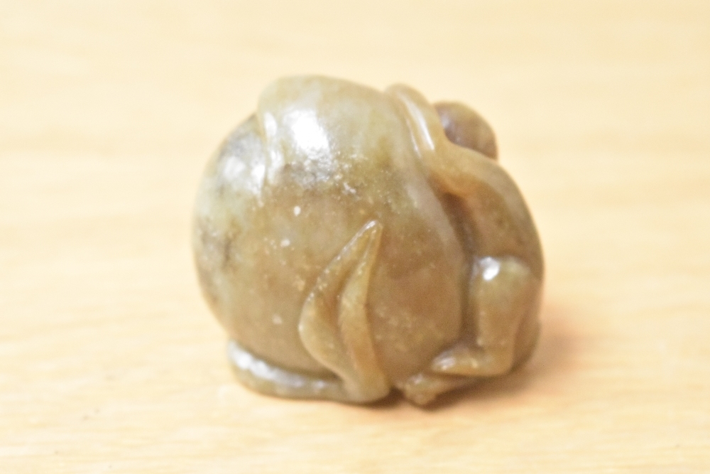 Monkey | 3 Chinese carved greenstone monkey studies, (3 | MutualArt