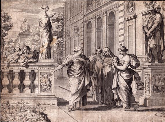 Claude Mellan | Allegory of the Roman College, after Pietro da Cortona ...