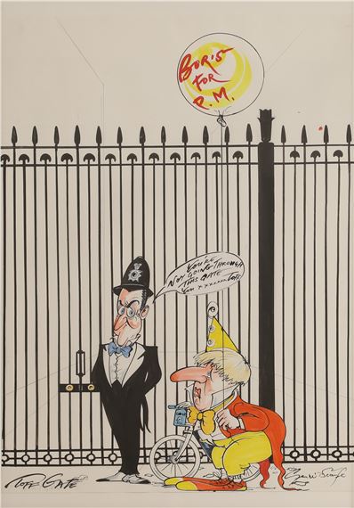 Gerald Scarfe | Toff Gate Boris Johnson for PM | MutualArt