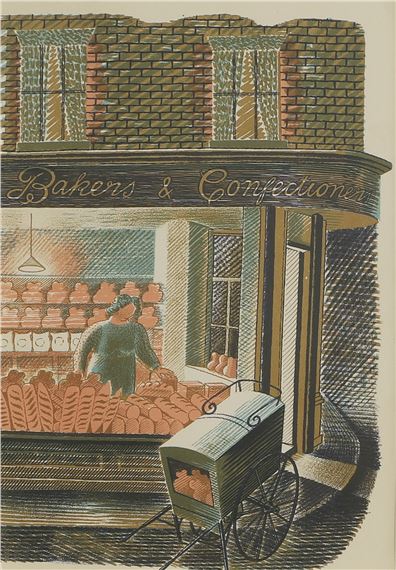 Eric Ravilious | Bakers and Confectioners (1938) | MutualArt
