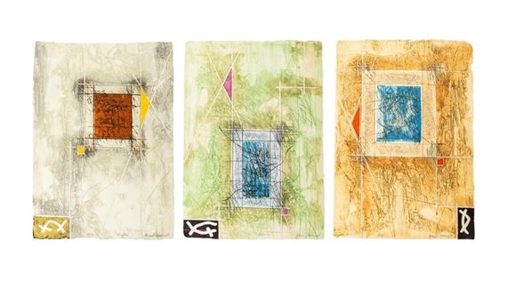 Bernard Remusat | Bernard Remusat Abstract Embossed Carborundum, 3 ...