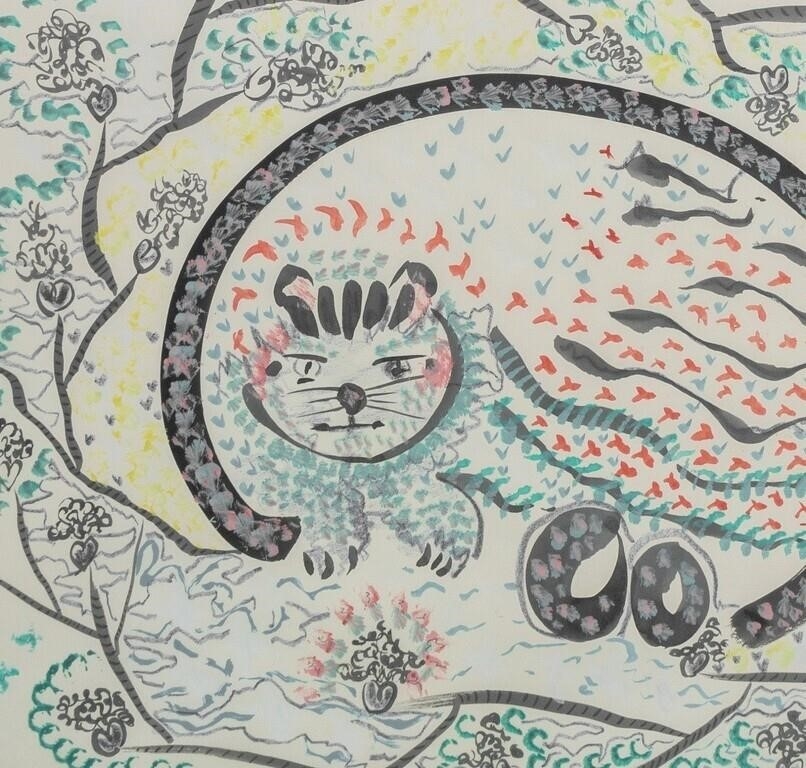 Eva Bouzard-Hui | Eva Bouzard-Hui Kitty and Spring Mixed Media | MutualArt