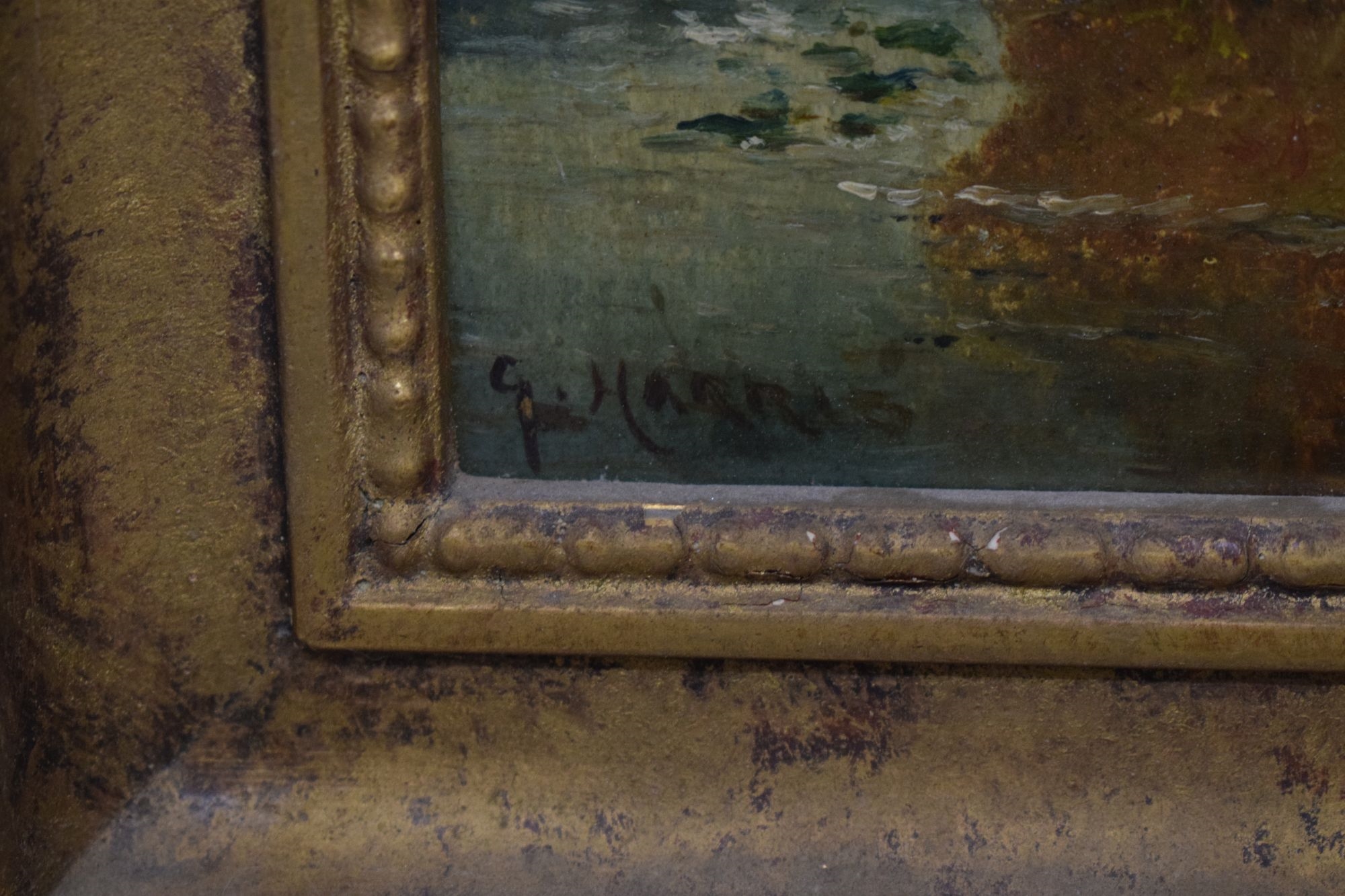 George Harris | Oil on board - Pair of riverside scenes | MutualArt