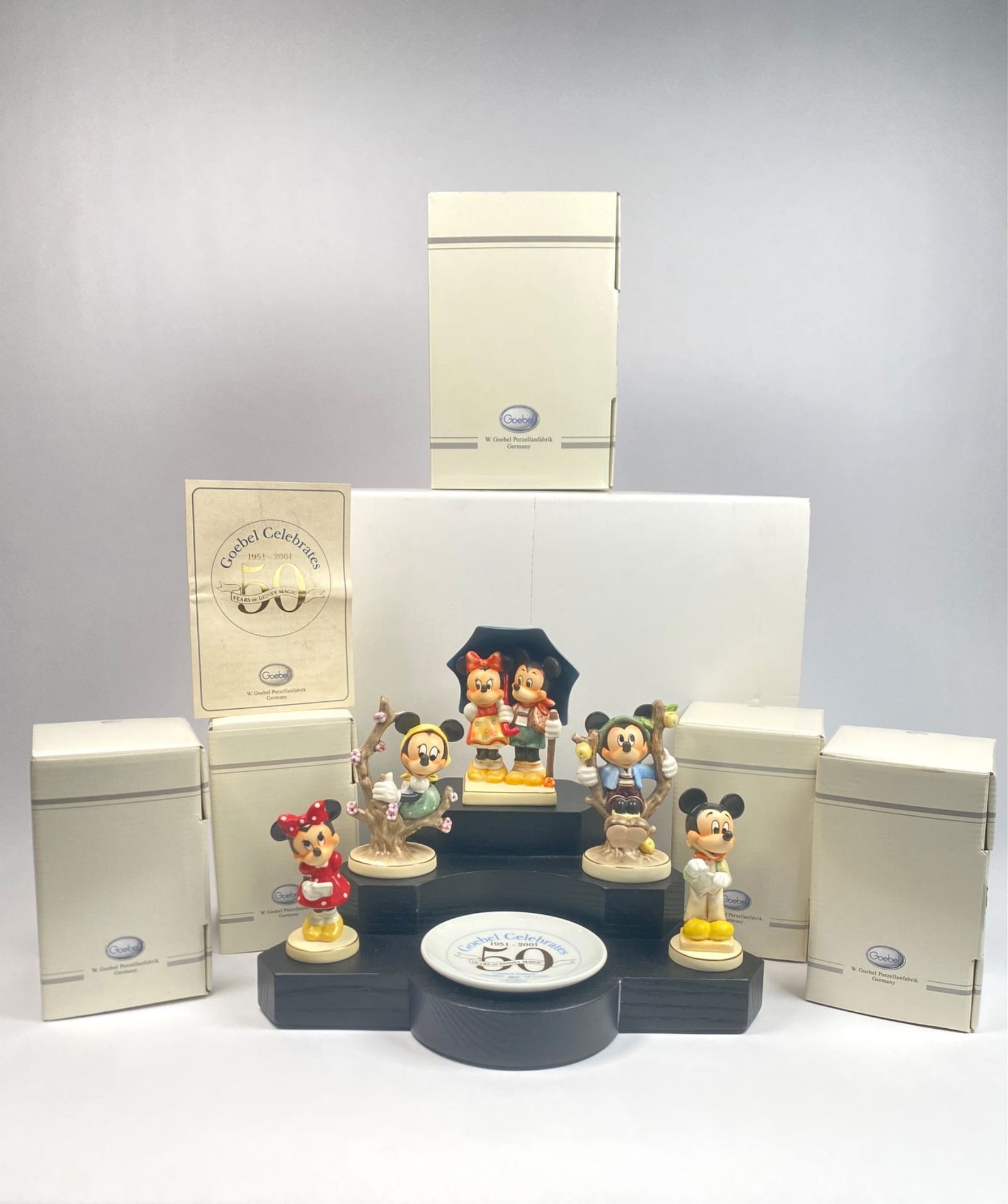 Years | Goebel Disney 50th Anniversary Figurines with Stand and Boxes ...