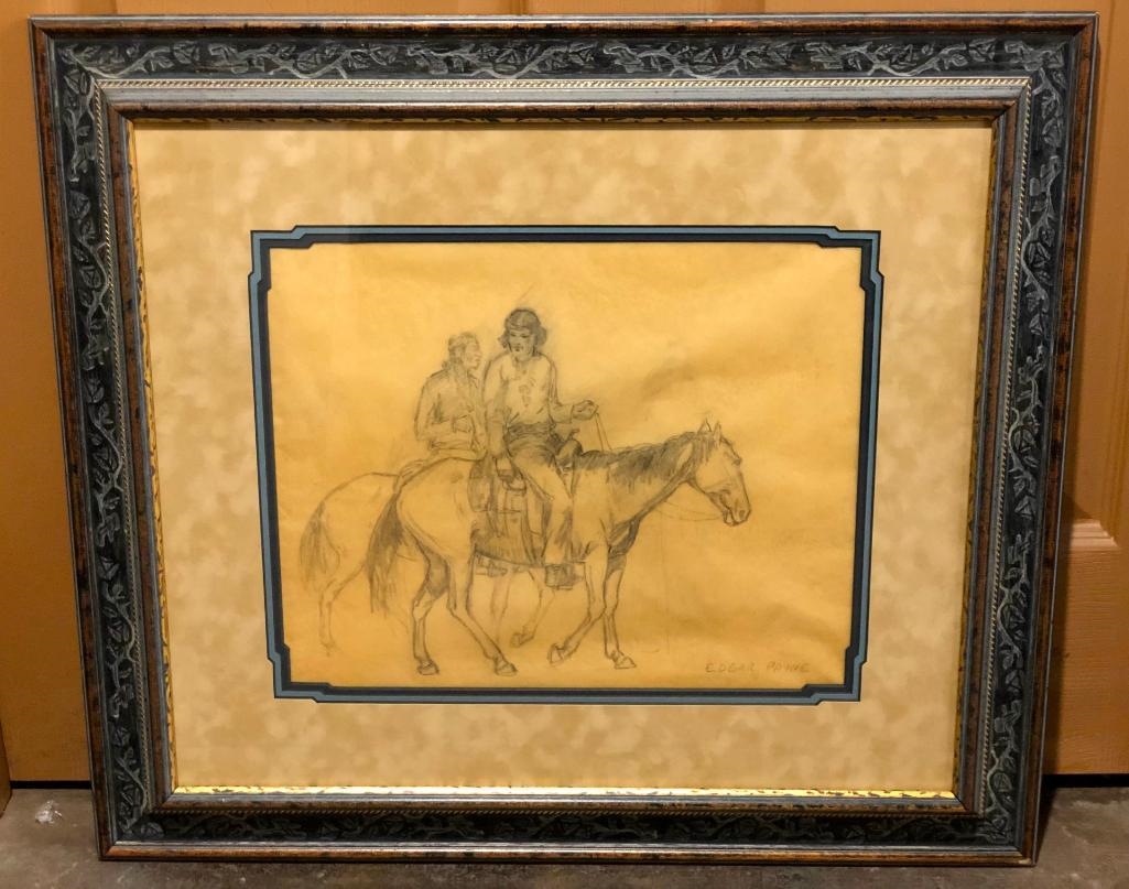 Edgar Alwin Payne | Two Native Americans on horseback (20th Century ...