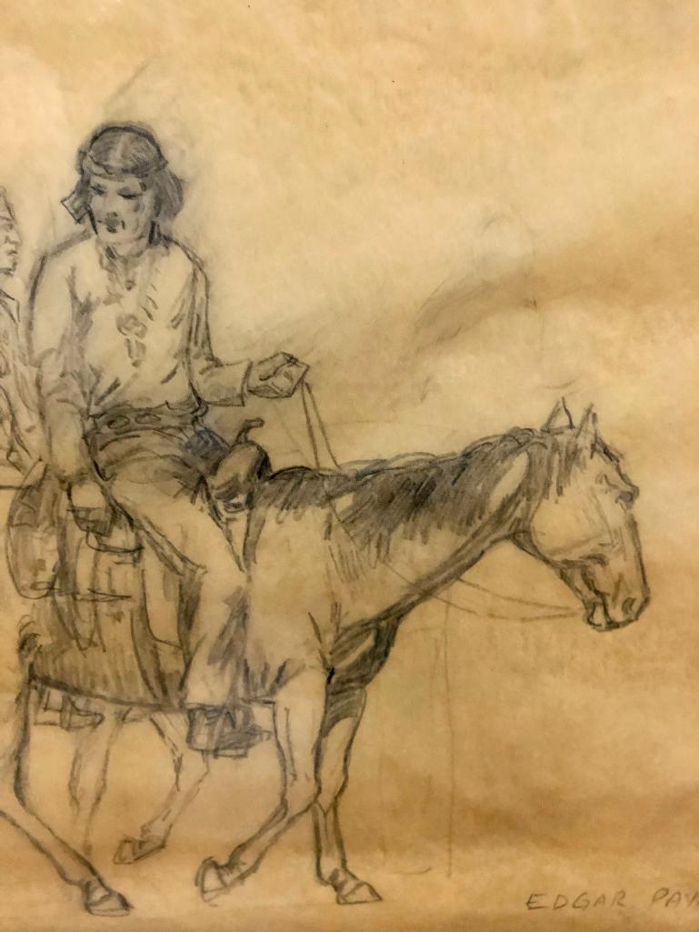 Edgar Alwin Payne | Two Native Americans on horseback (20th Century ...