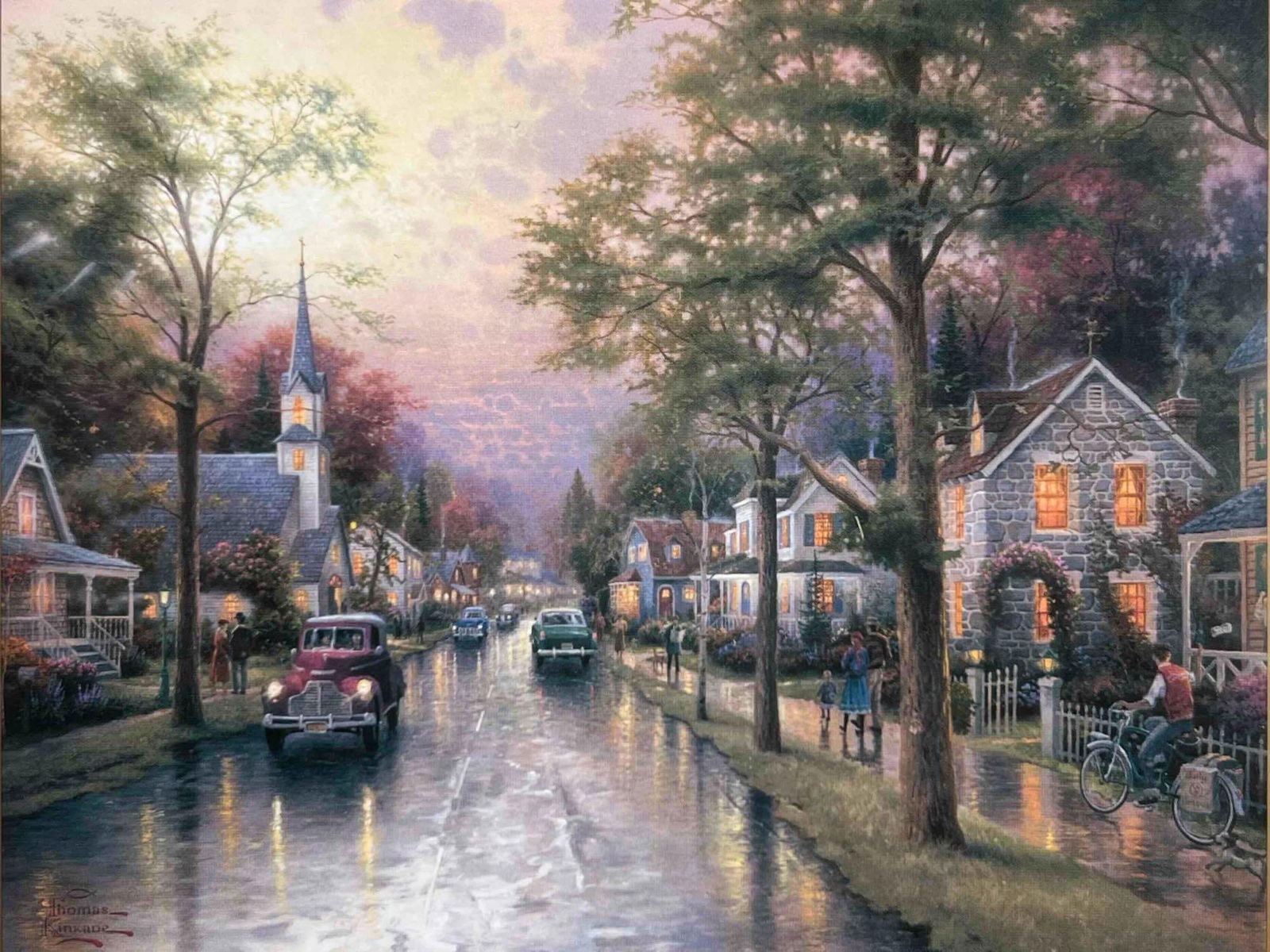 Thomas Kinkade | Grouping Of Thomas Kinkade Collector's Society Framed ...