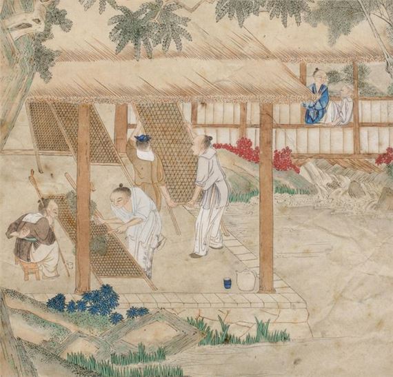 Jiao Bingzhen | Pair of ink and watercolor drawings on paper 19th ...