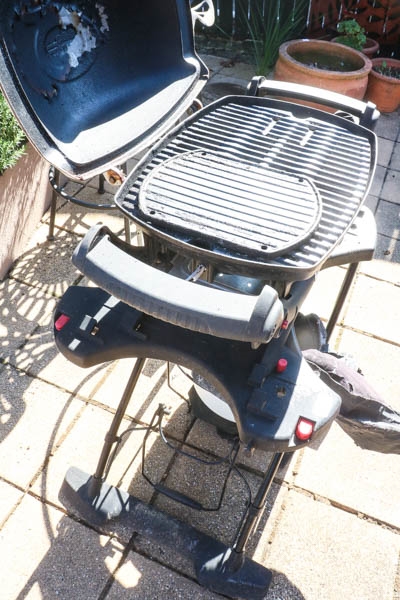 Weber | A Weber BabyQ BBQ with stand and gas cylinder | MutualArt