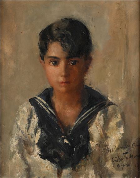 Guido Tallone | Ritratto di fanciullo in abito marinaro | MutualArt