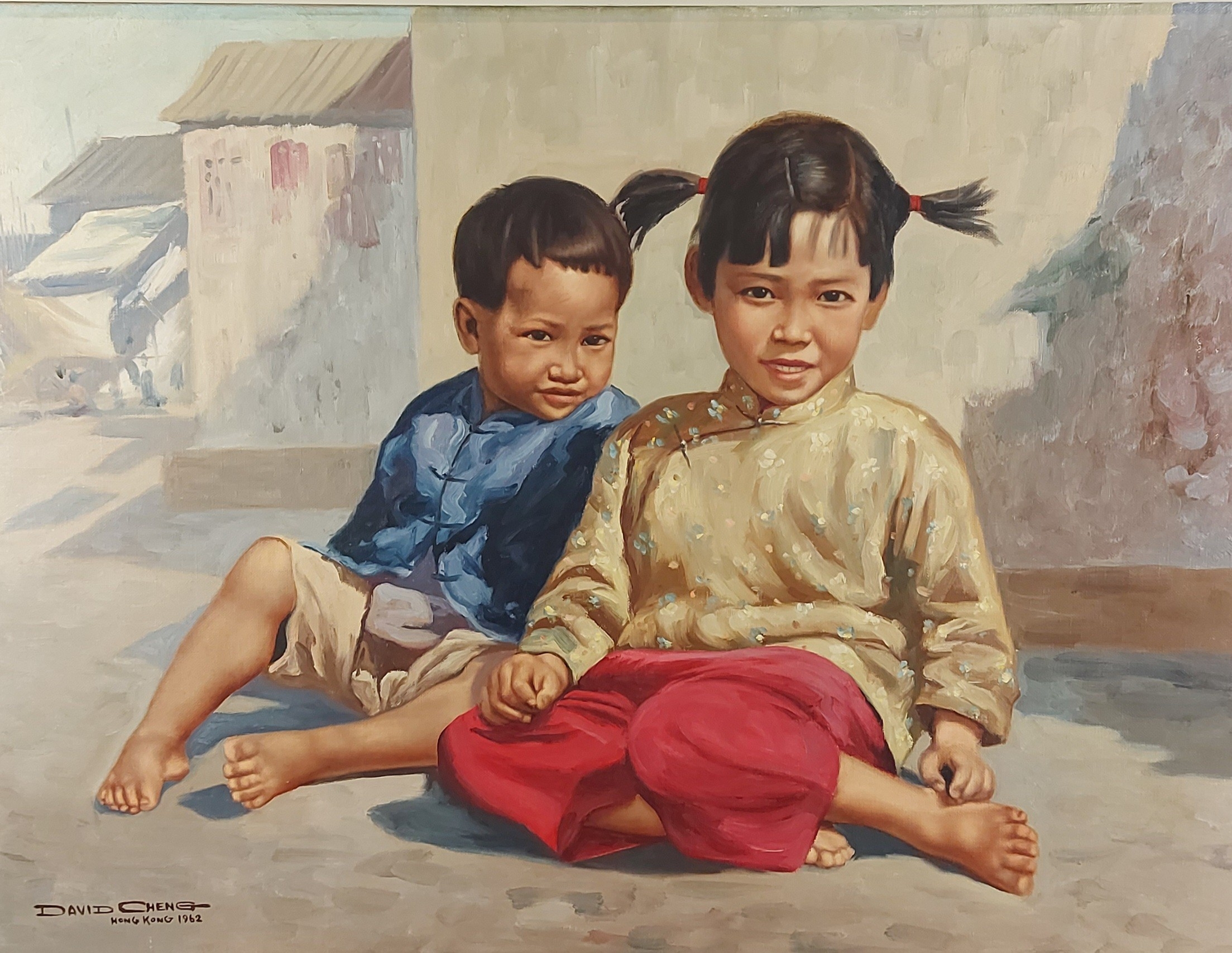 David Cheng | study of two children (1962) | MutualArt