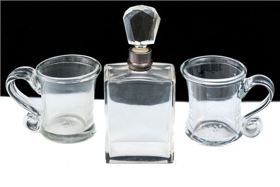 Simon Pearce | Silver Mounted Crystal Decanter And Vintage Simon Pearce ...